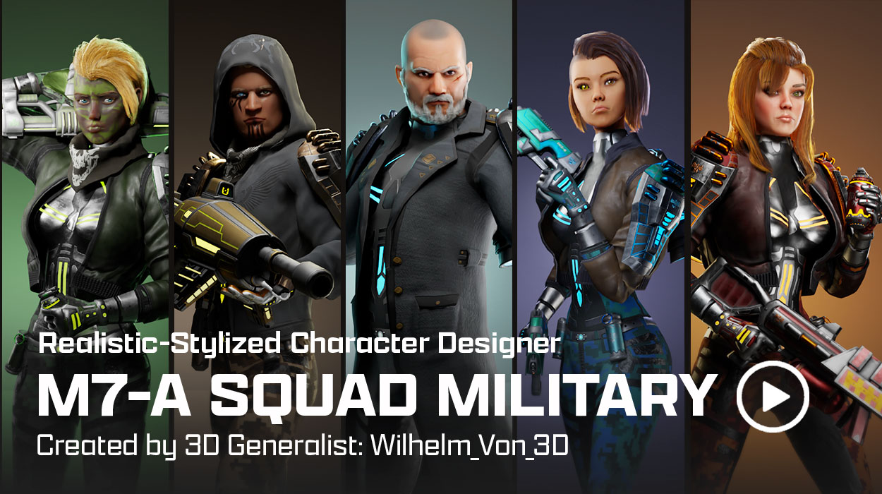 M7-A Squad Military | 3D Models | Character Creator Reallusion [Request]