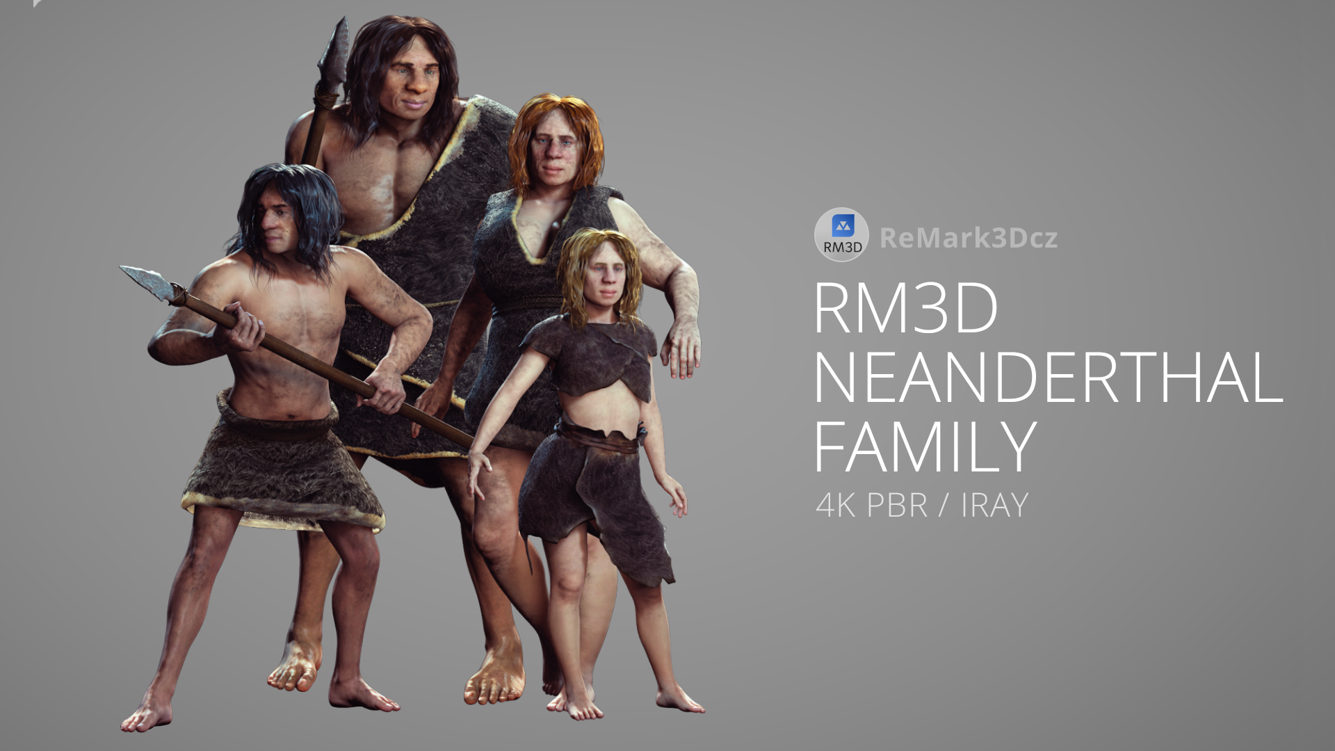 RM3D Neanderthal Family Character Creator Iclone Reallusion Remark3dcz ...
