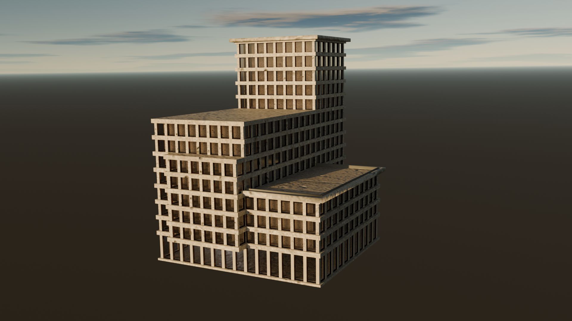 Simple Office Building 1 - Download Free 3D model by Jungle Jim ...