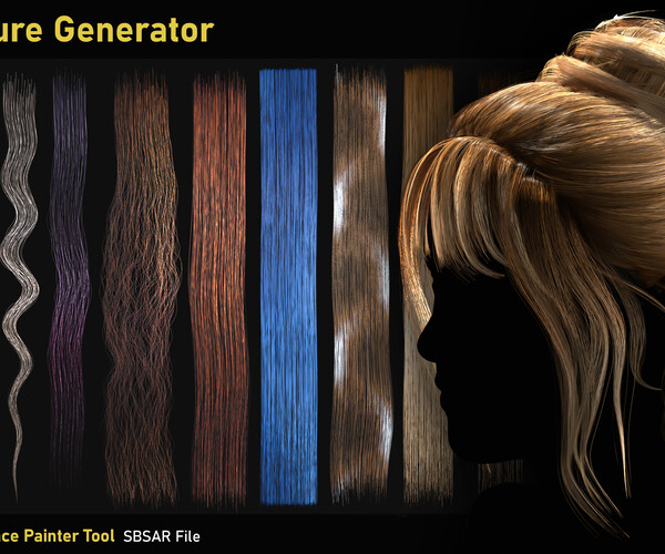 Hair Texture Generator-SBSAR 2026 - Free Daz 3D Models