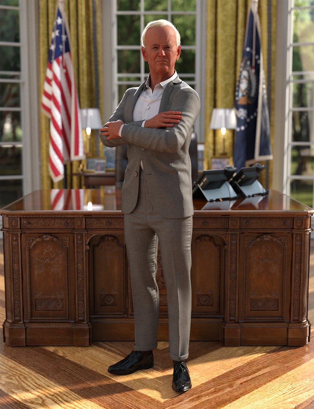Commander In Chief Poses For Genesis 9 Base And XI Presidential Office ...