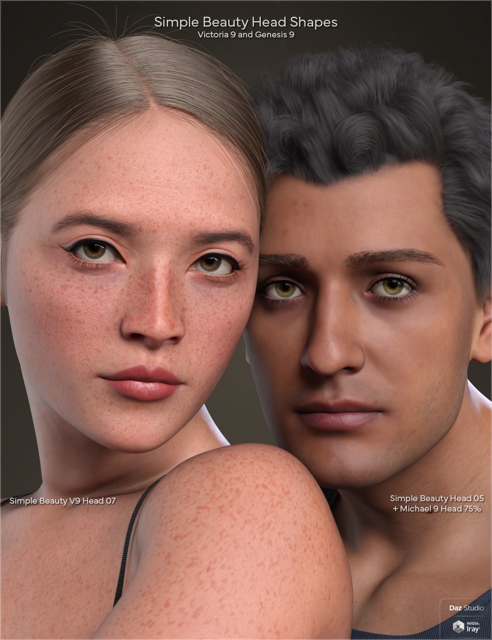 CGI Simple Beauty Head Shapes For Victoria 9 And Genesis 9 [Request]