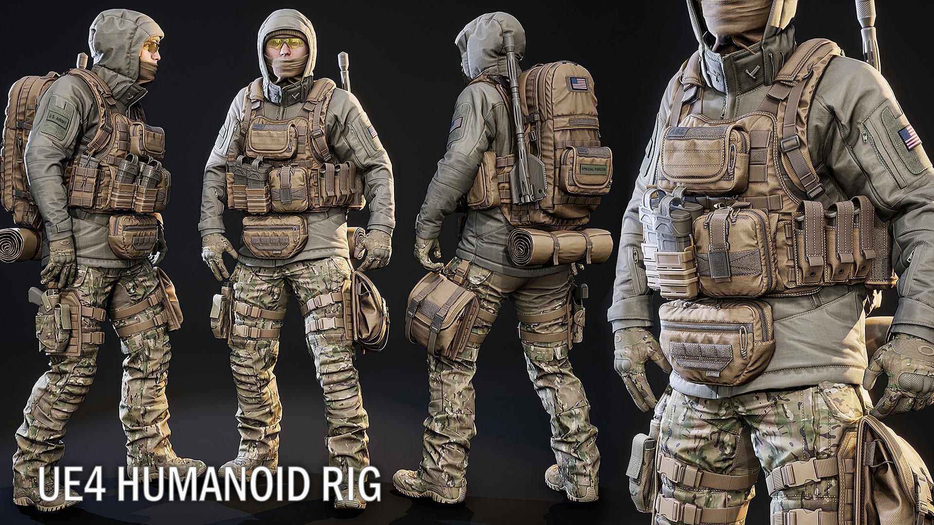 MODULAR SOLDIER PACK Vol. 2 ( For UNREAL ENGINE 5 ) [Request]