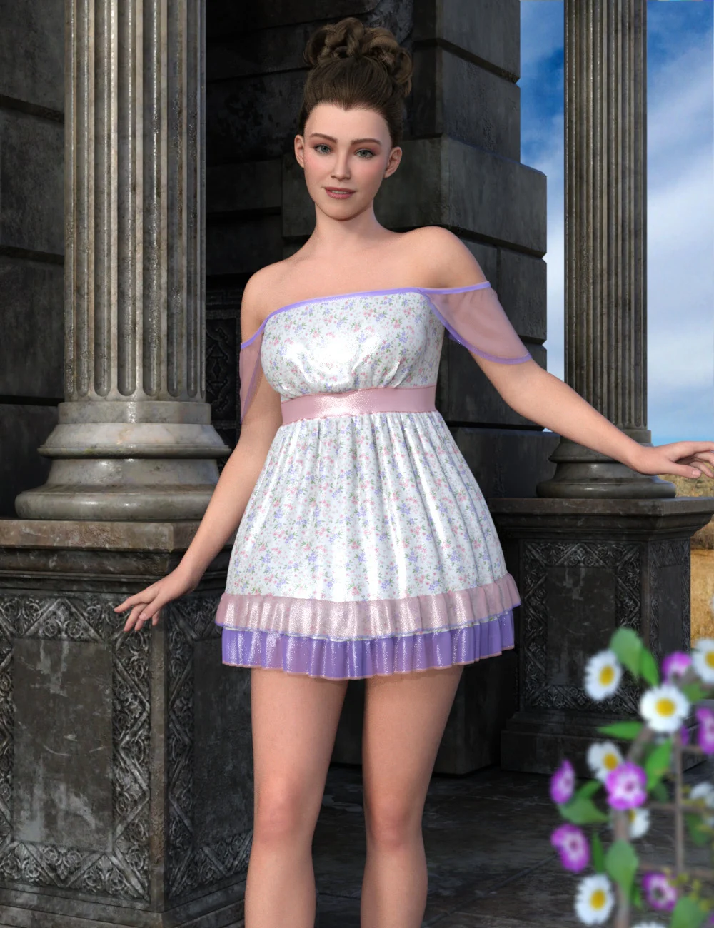 SIC DForce Wren Dress For Genesis 9 2025 - Free Daz 3D Models