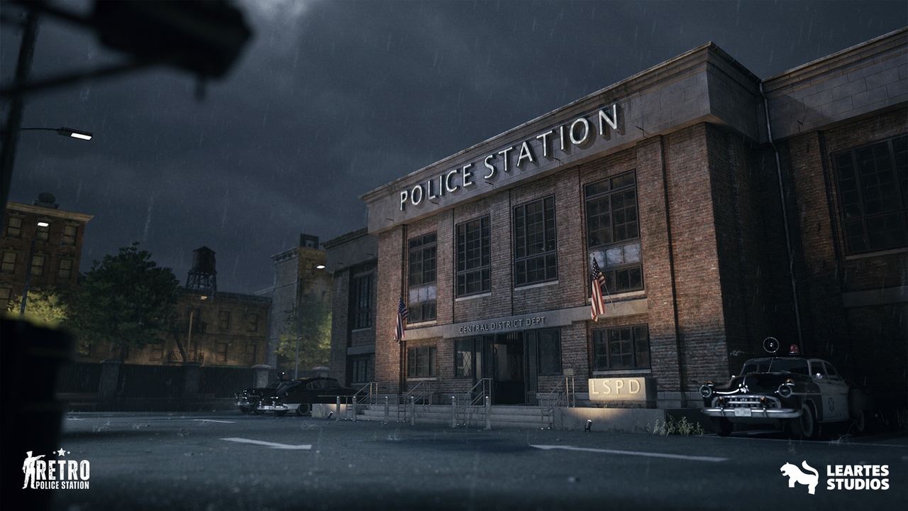 Retro Police Station Environment ( Interior + Exterior , Modular ...