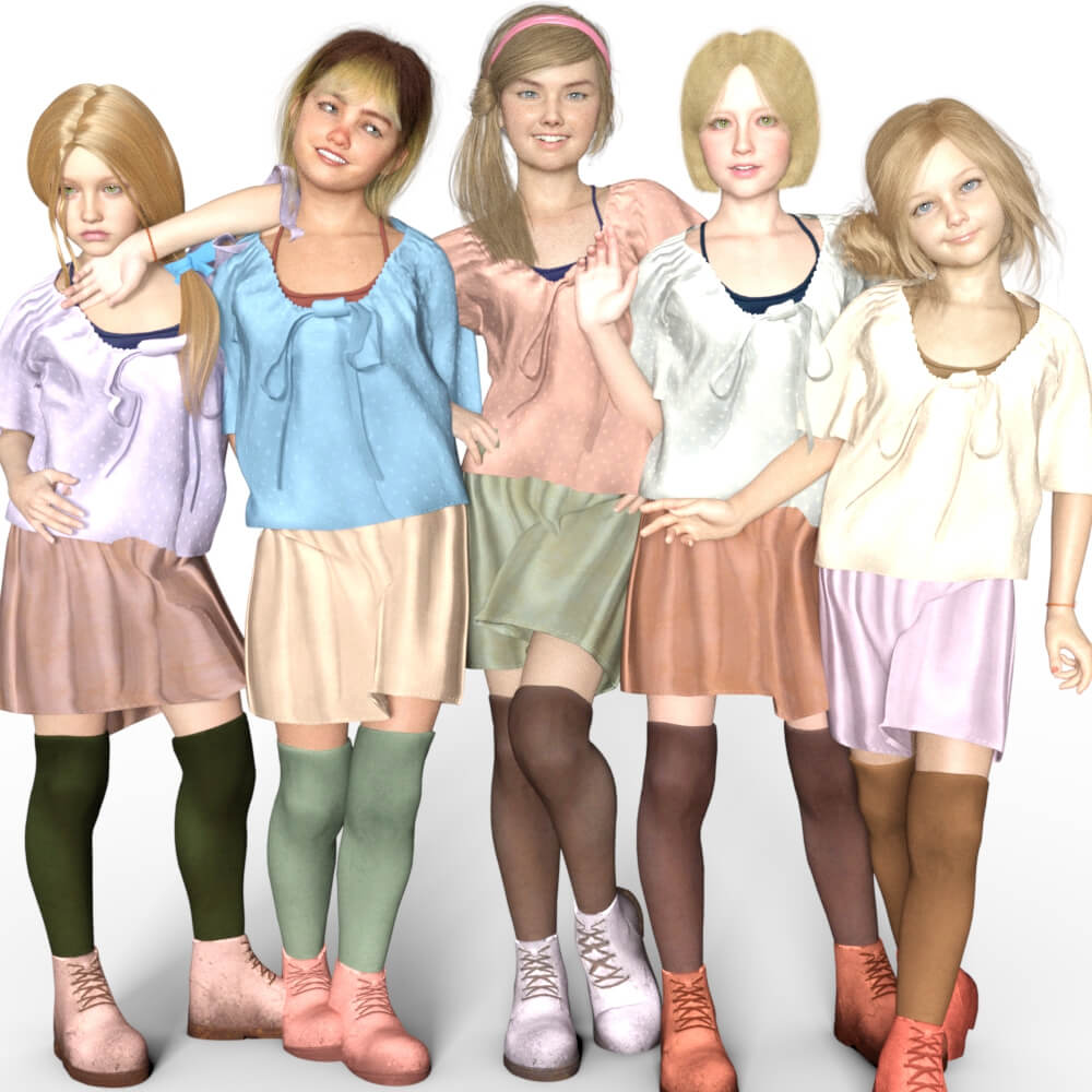 Q321 Bundle 02 - Five Characters - For Genesis 8 Female [Request]