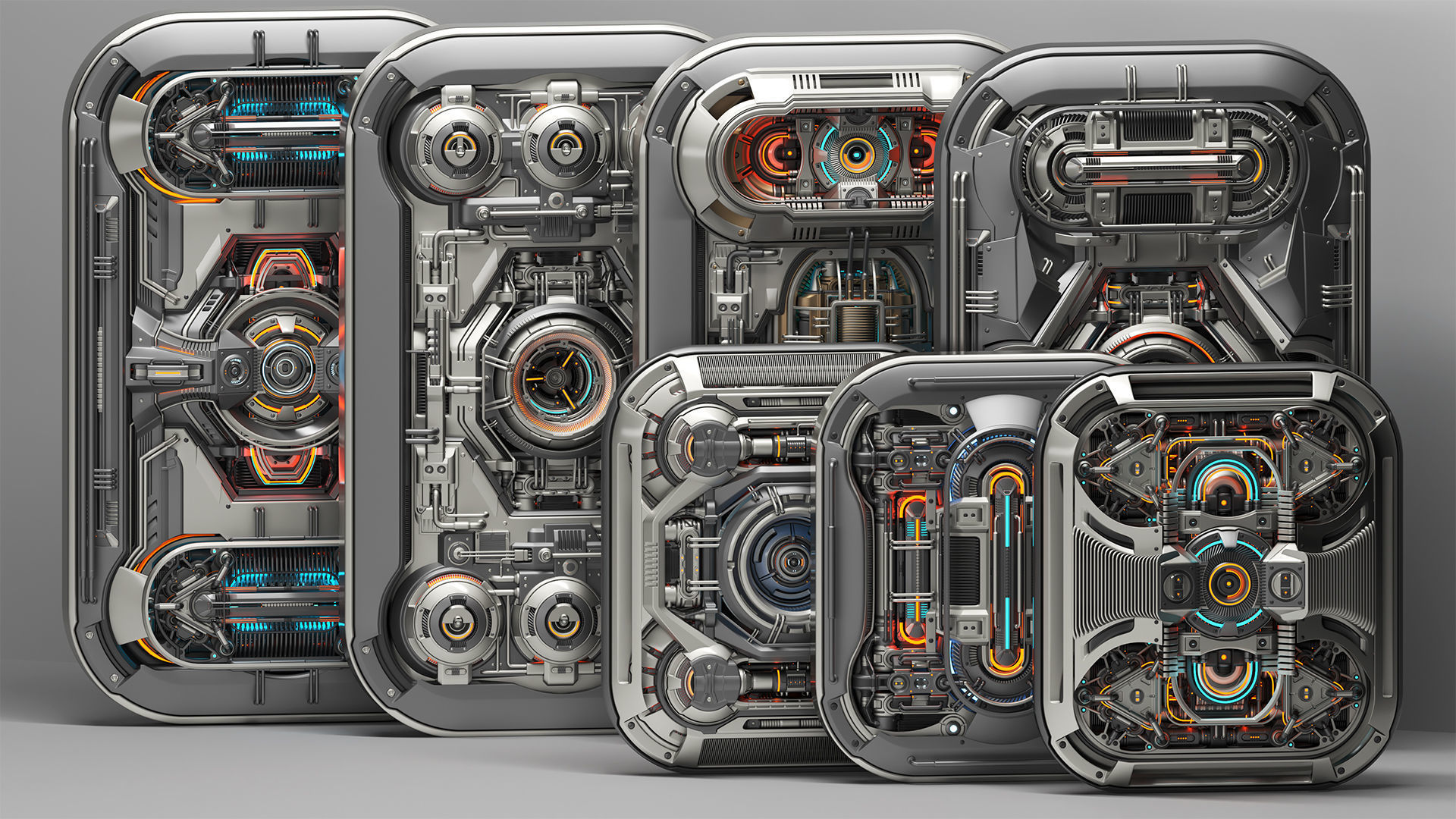 Sci-Fi Kitbash Mega Elements 4 - Full Pack 3D Model [Request]