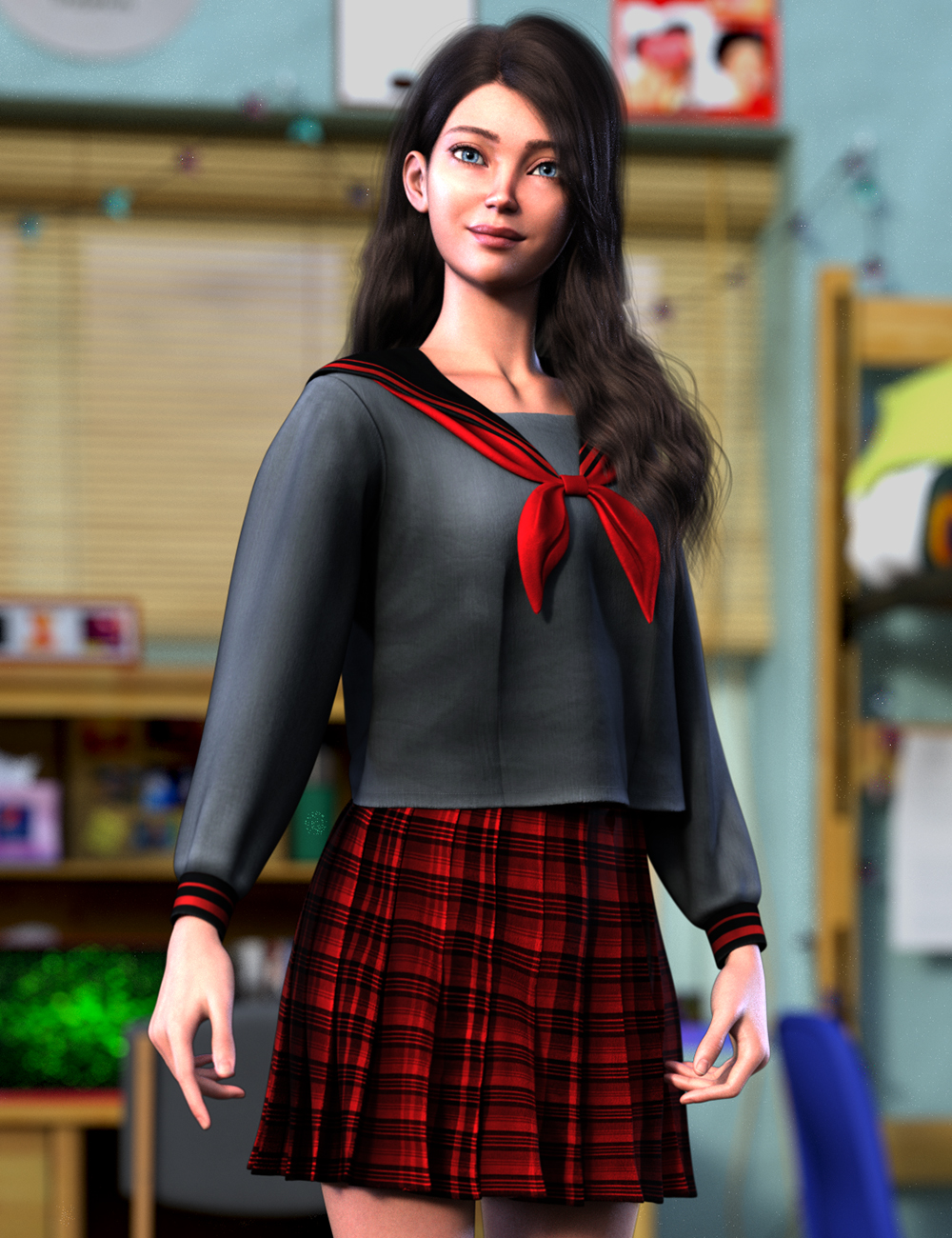 DForce School Fun Outfit Texture Add-On 2026 - Free Daz 3D Models