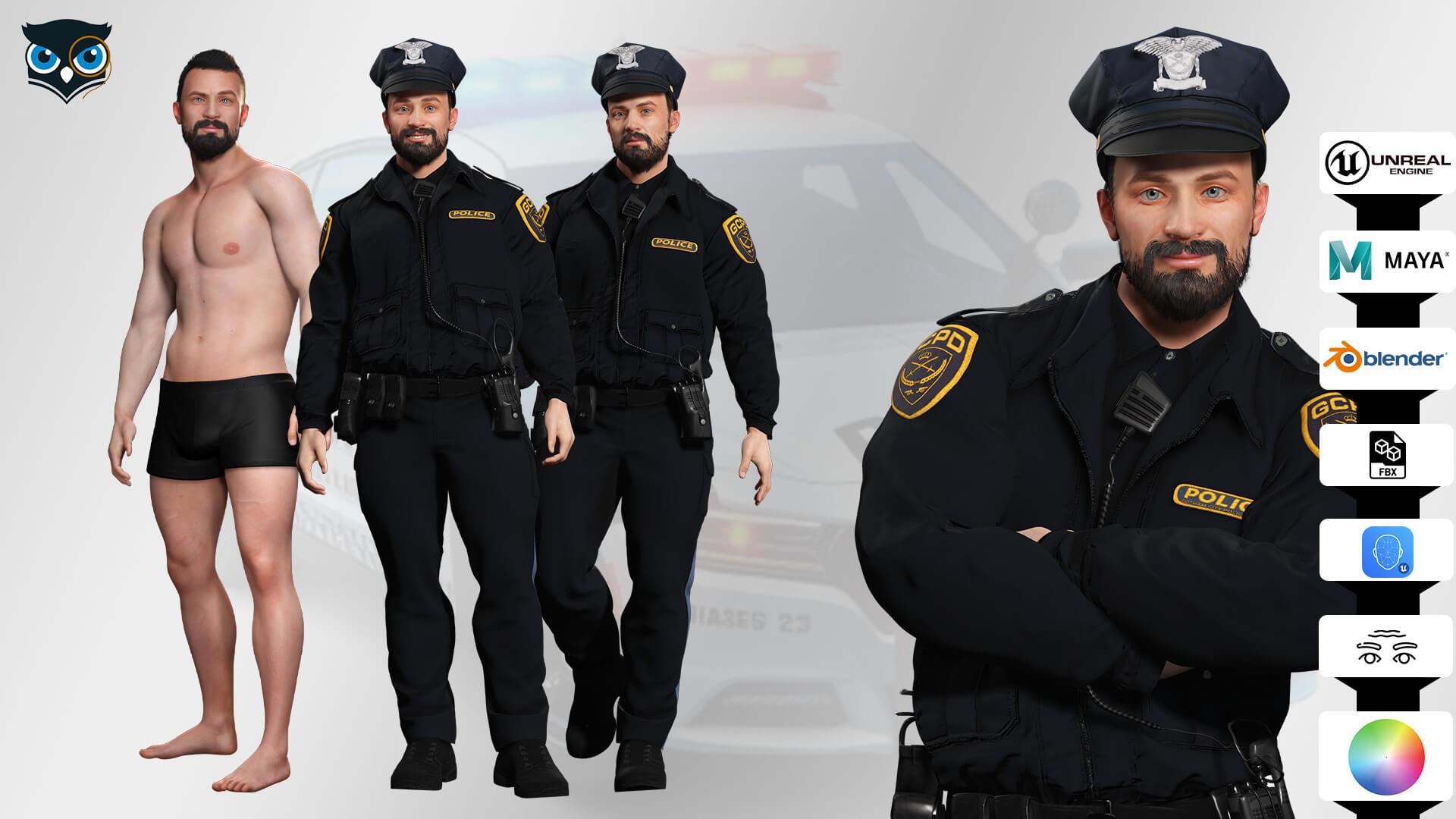 Realistic 3D Police Officer Model [Request]
