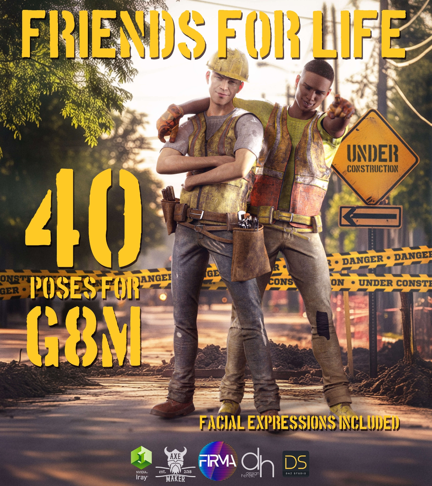 Friends For Life Poses For Genesis 8 Figures [Request]