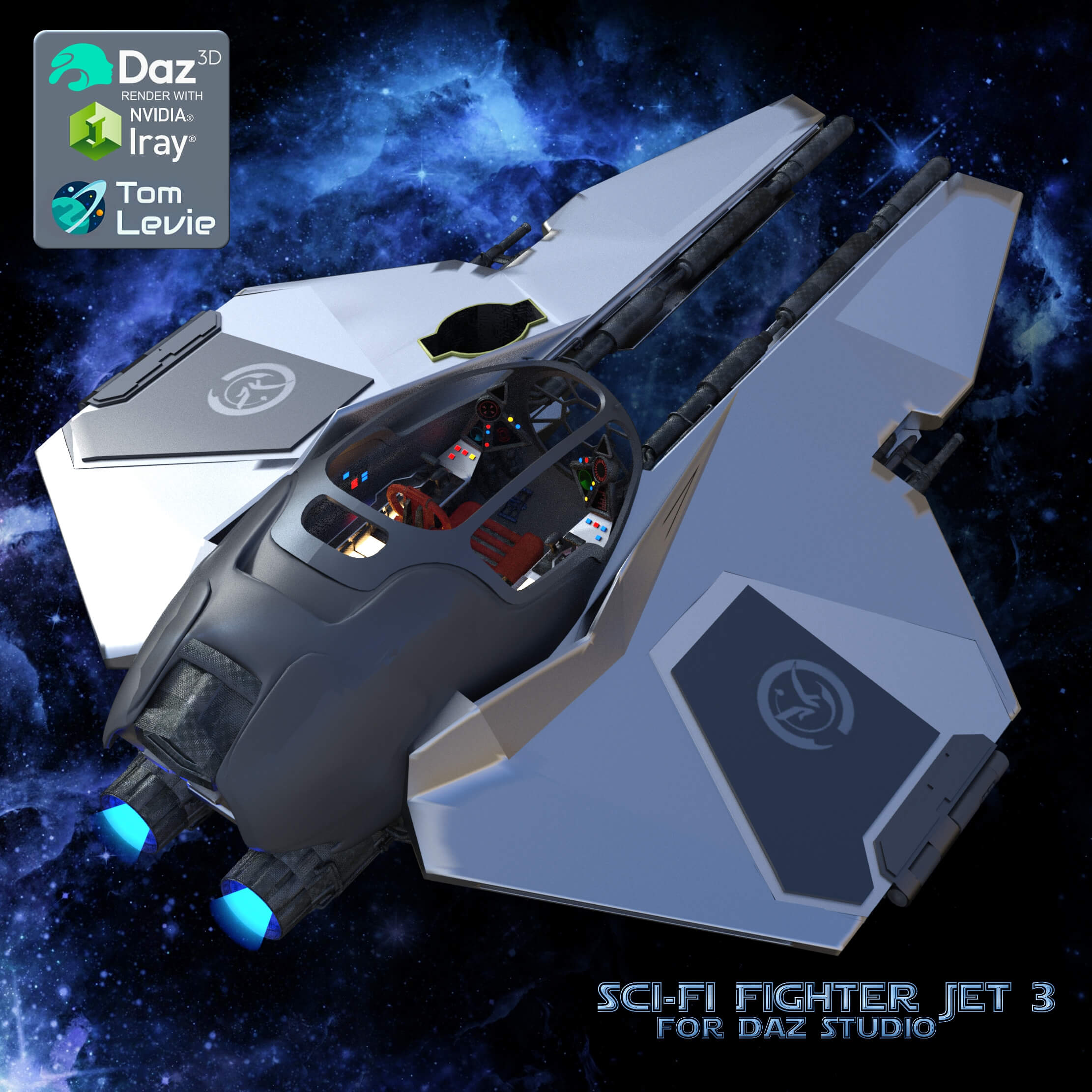 Sci-Fi Fighter Jet 3 For DAZ Studio [Request]