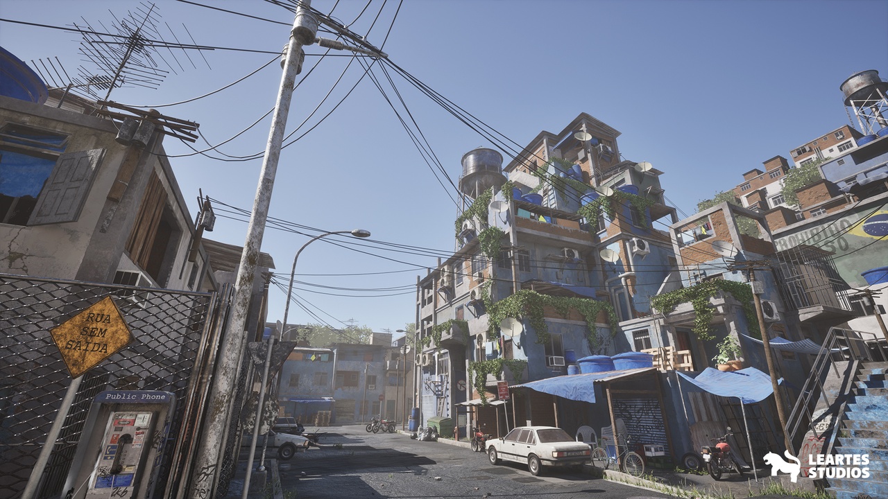 (UE) South American Slums Environment ( Favela Favela Slums American ...