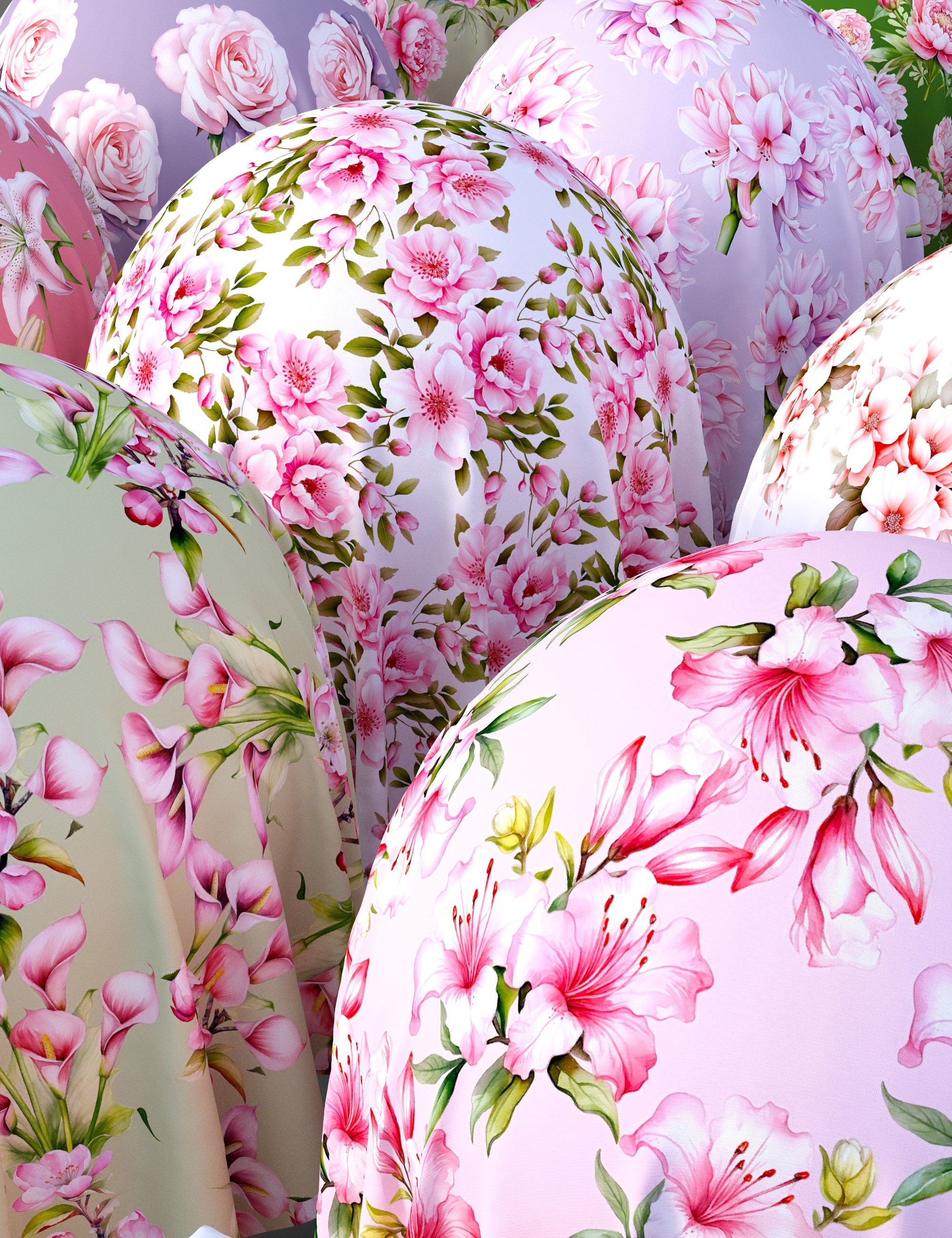 Pink Floral Fabric Iray Shaders - MR [Request]