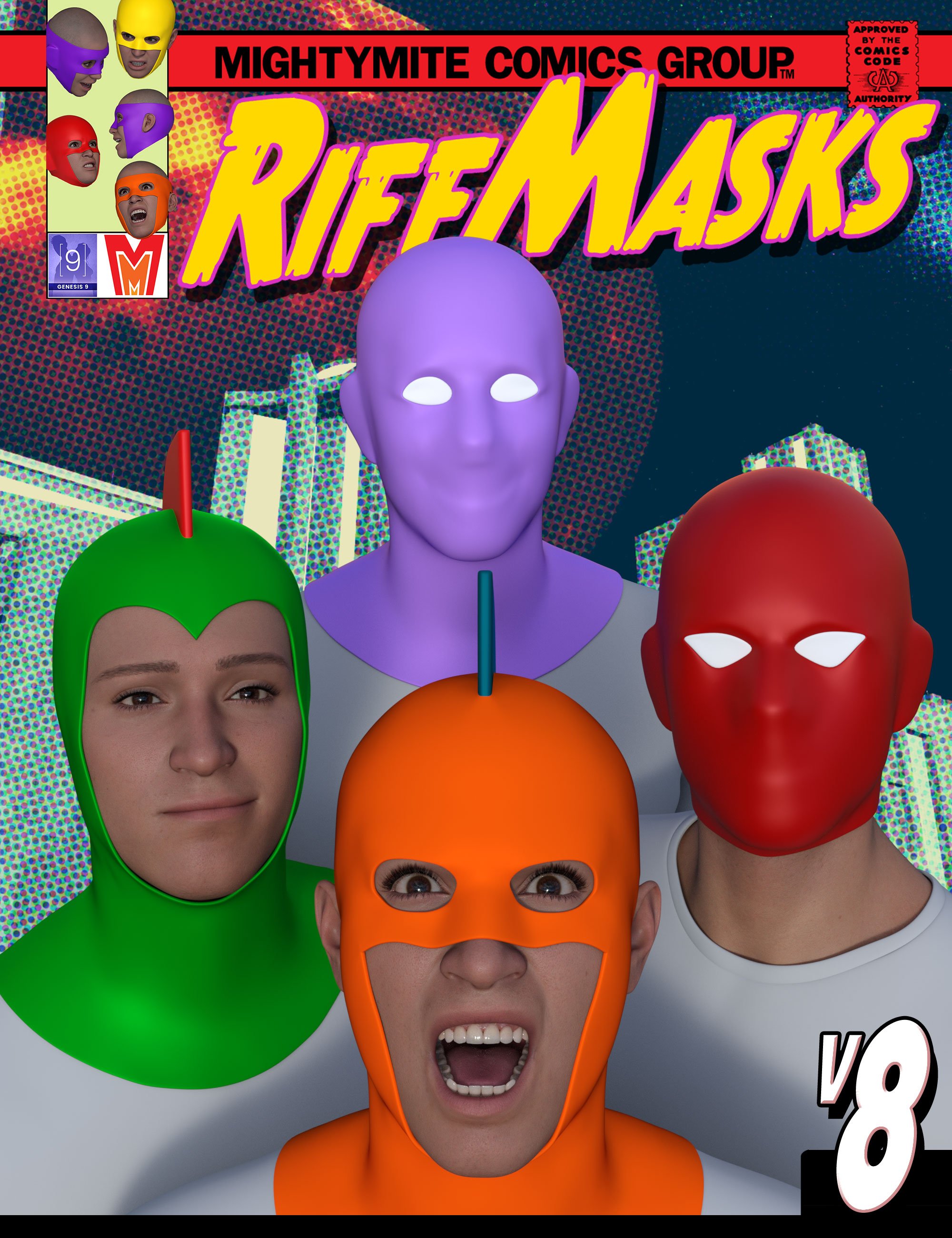 RiffMasks V008 MMKBGenesis 9 2026 - Free Daz 3D Models