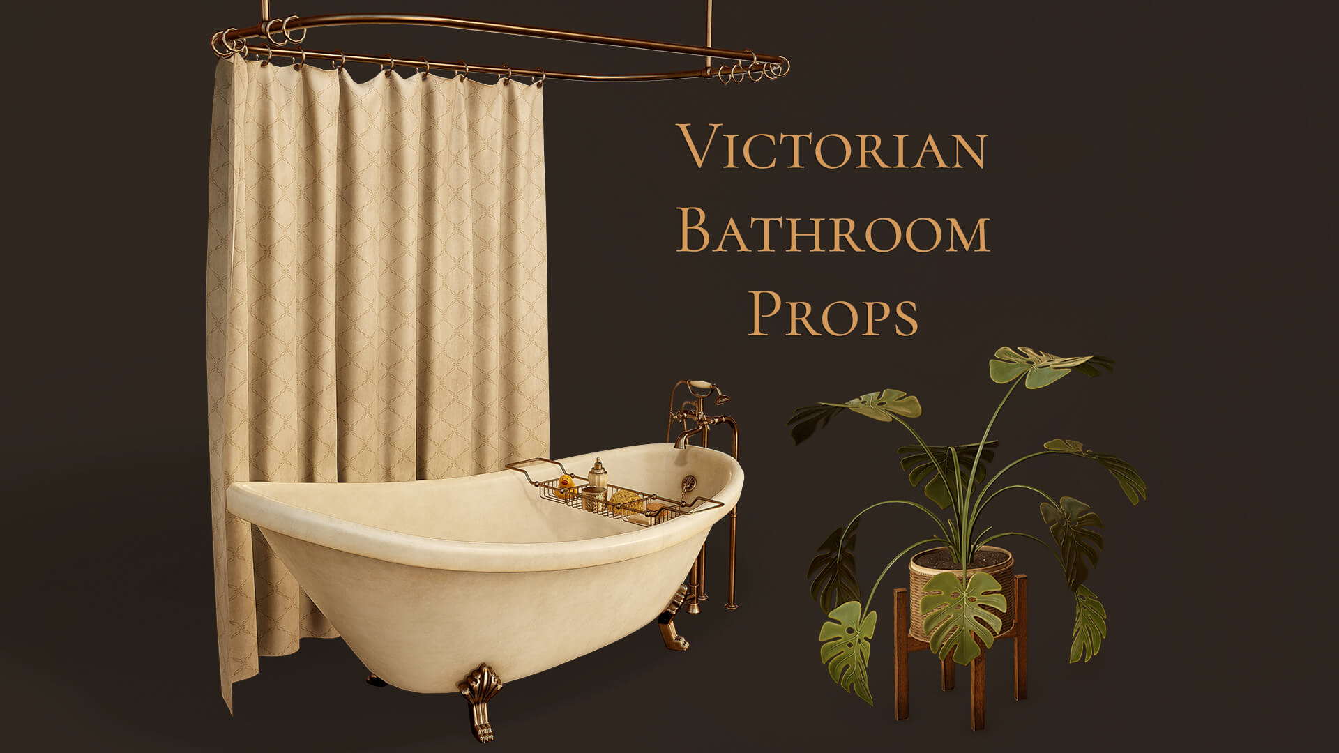 Victorian Bathroom Props Pack 3D Model [Request]