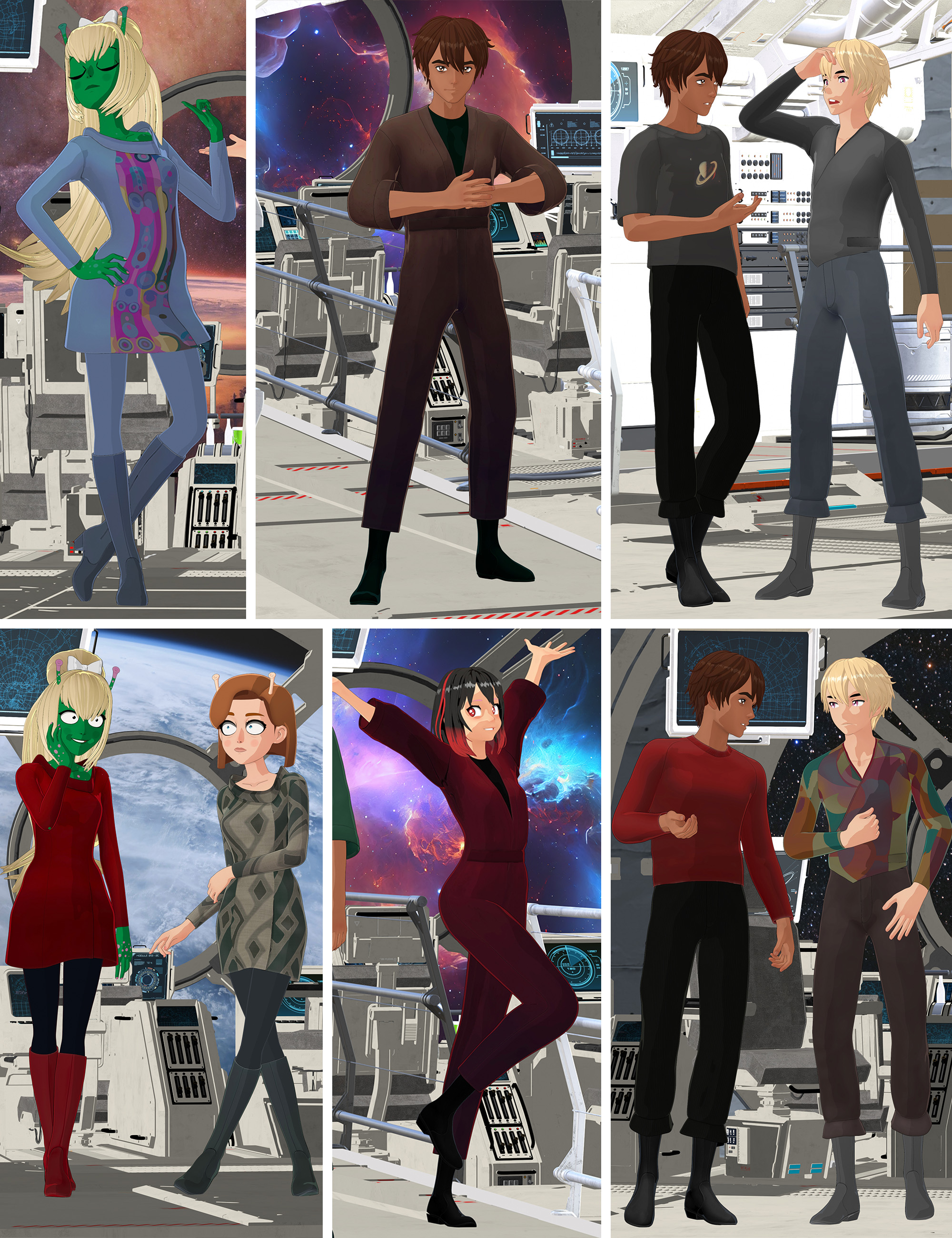 FilaToon Star Explorer Outfits Bundle For Genesis 9 [Request]