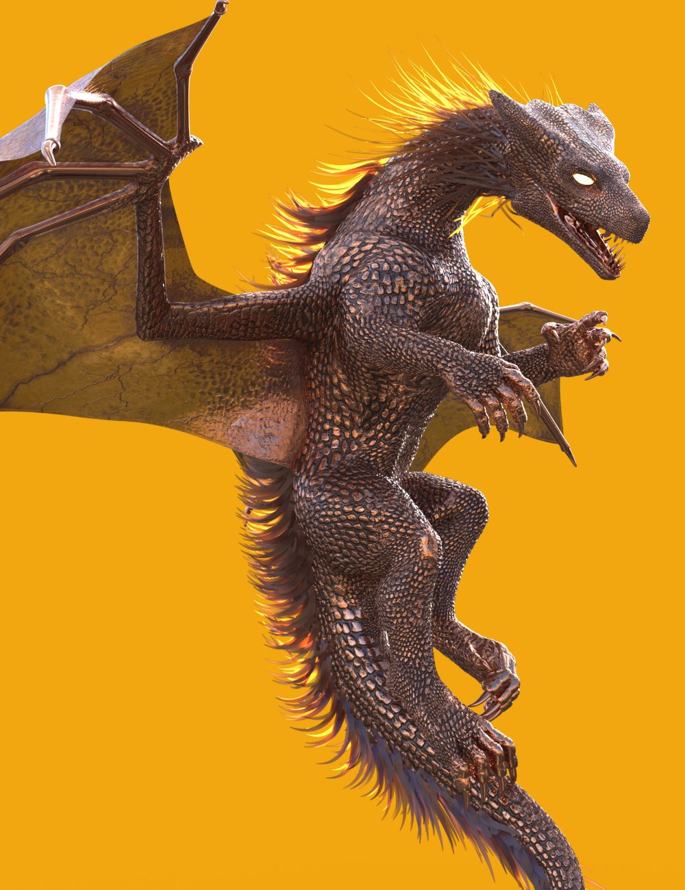 DA Copper Dragon For Daz Dragon 3 2025 - Free Daz 3D Models
