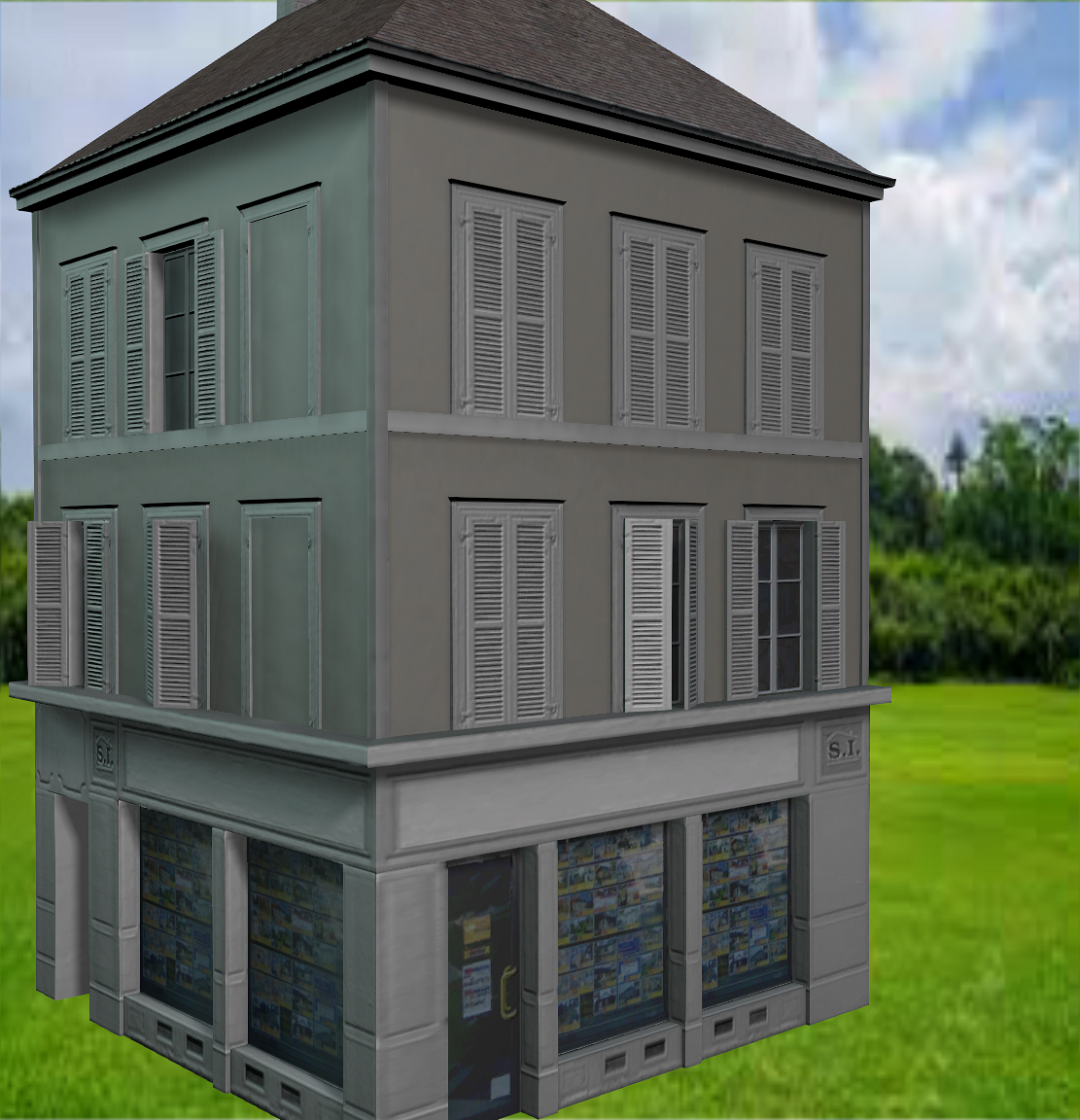 Troyes-corner-shop-1-France (for Iclone) 2025 - Free Daz 3D Models