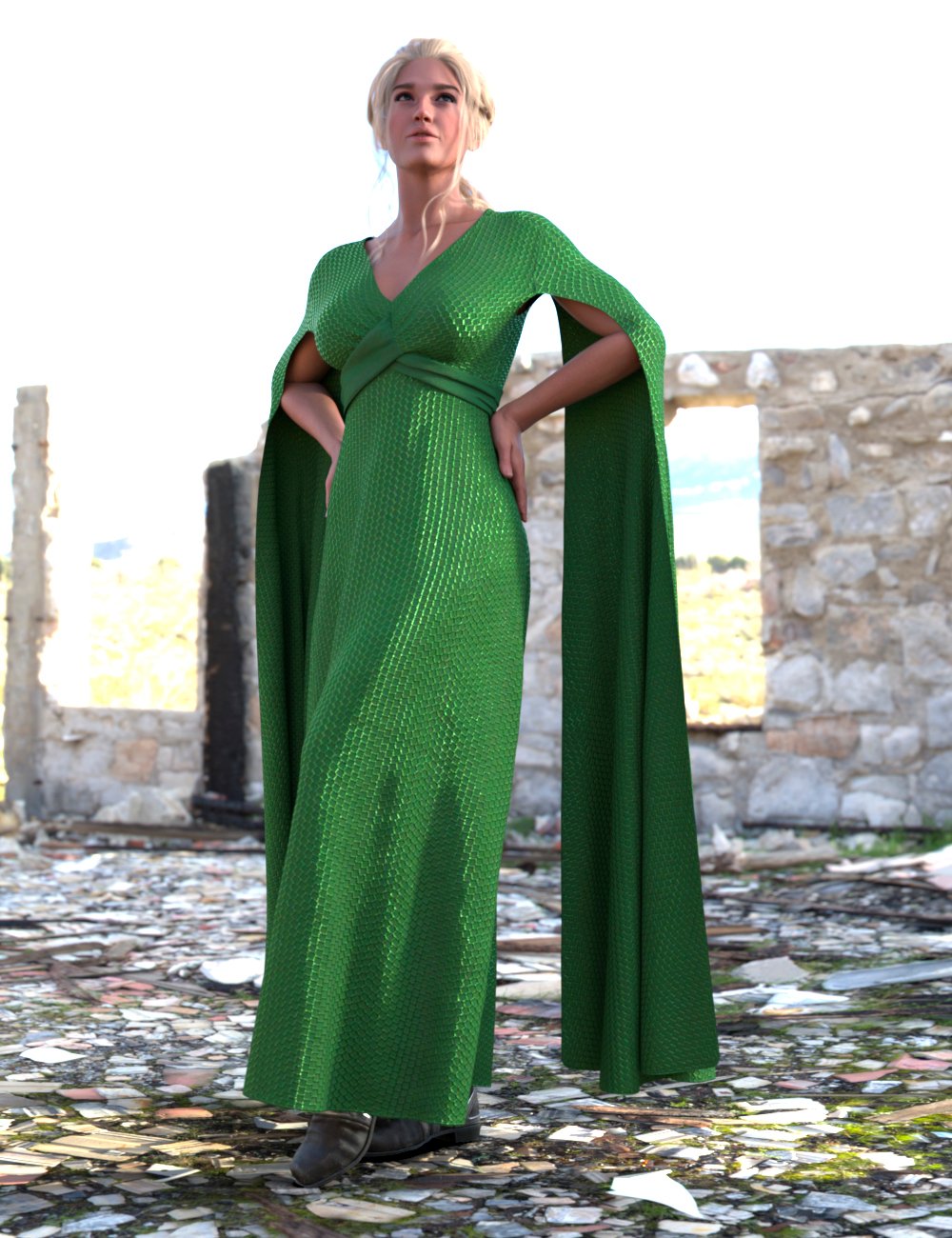 DForce TN Regal Dress For Genesis 9, 8, And 8.1 2025 - Free Daz 3D Models