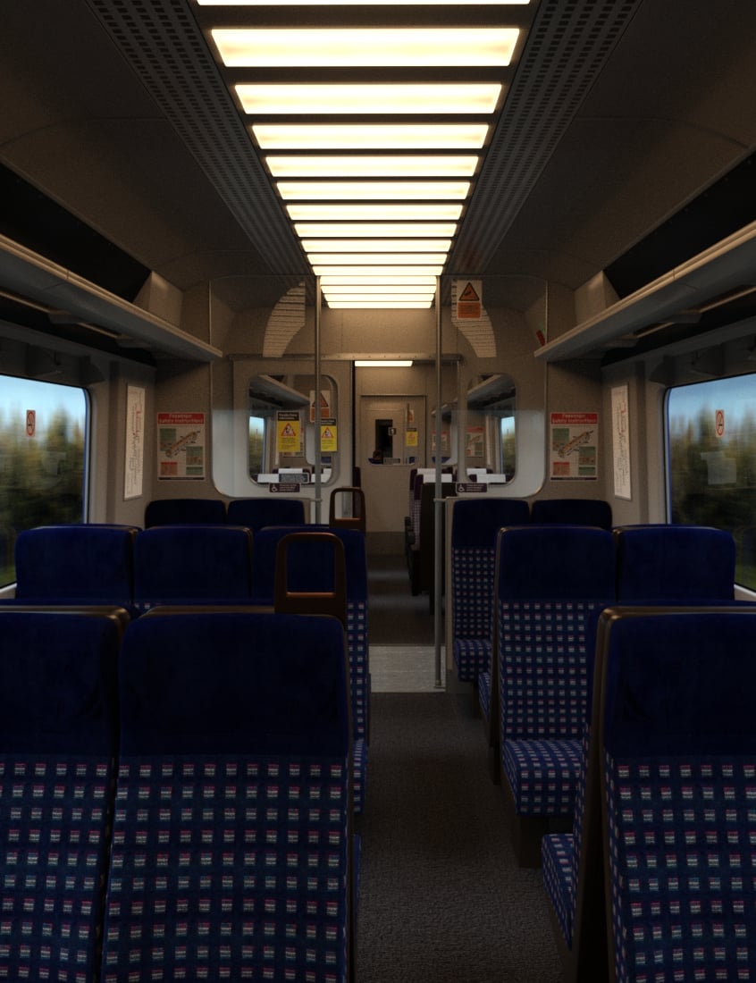 Modern Commuter Carriage (Repost) 2025 - Free Daz 3D Models