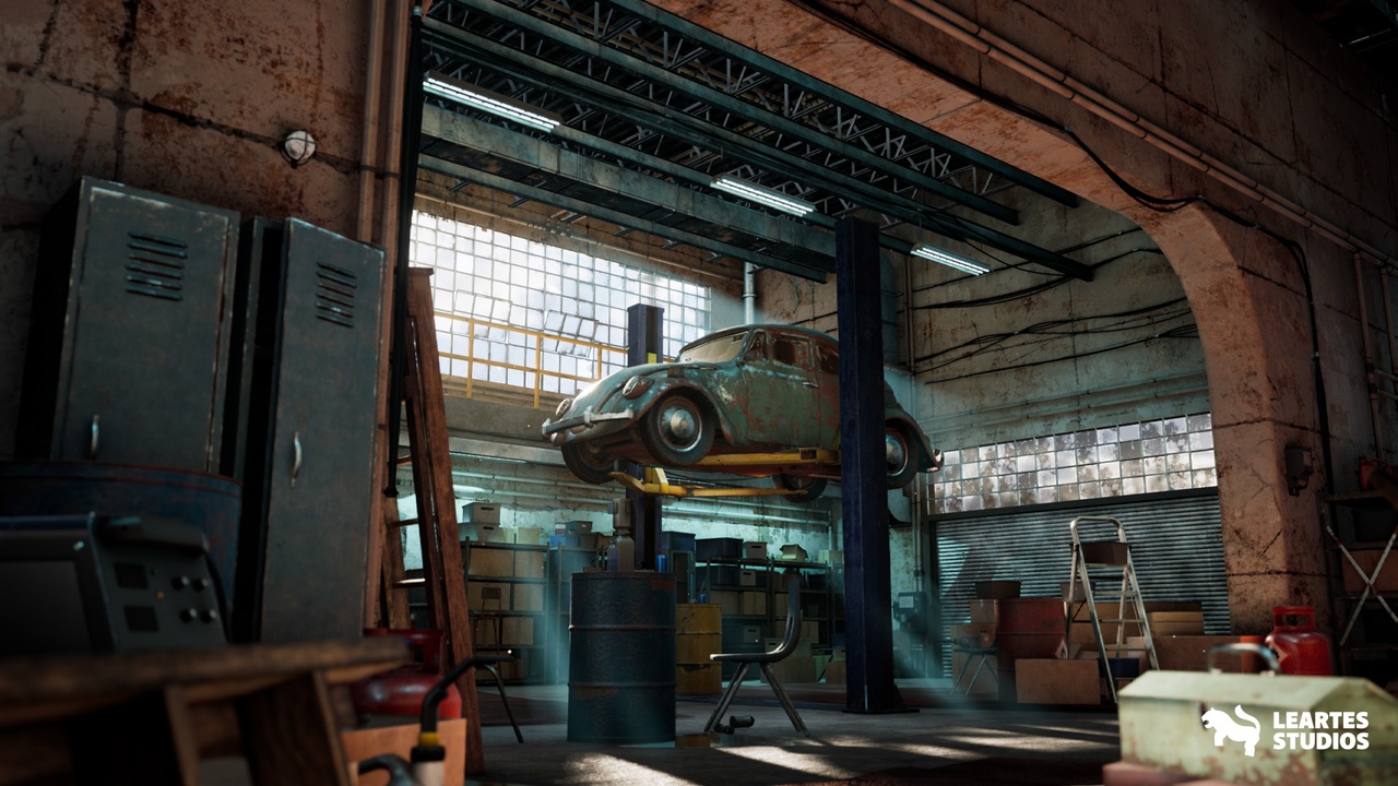 Garage Warehouse Environment UE4.22 2025 - Free Daz 3D Models