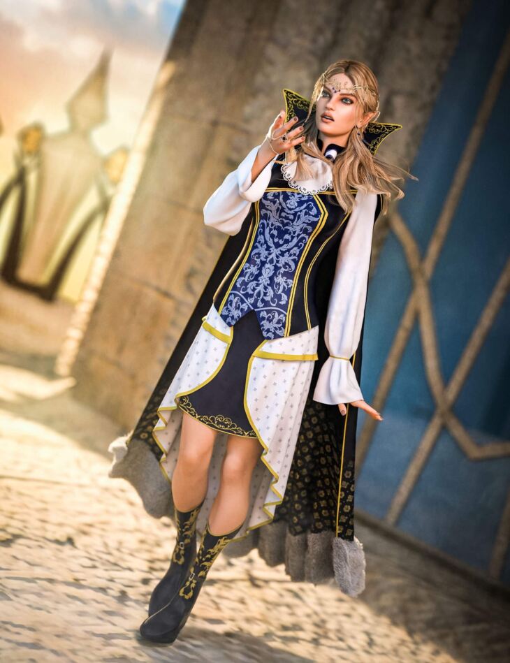 DForce Elven Delegate Outfit For Genesis 9, 8, And 8.1 2026 - Free Daz ...