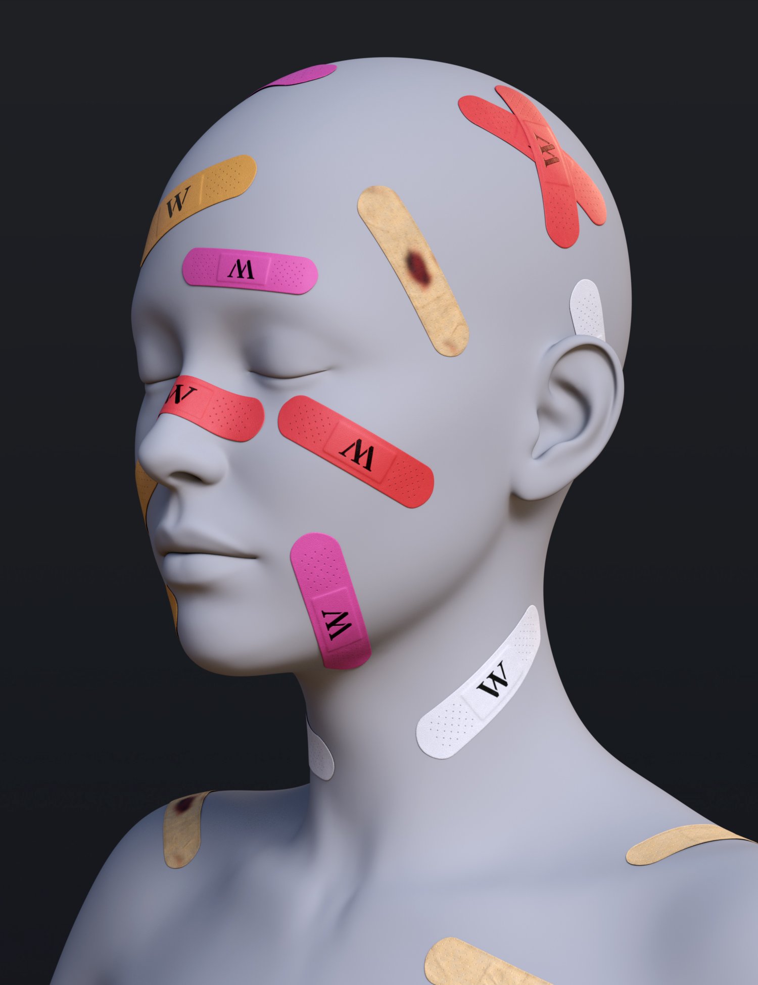 BS Adhesive Bandage Set 2026 - Free Daz 3D Models