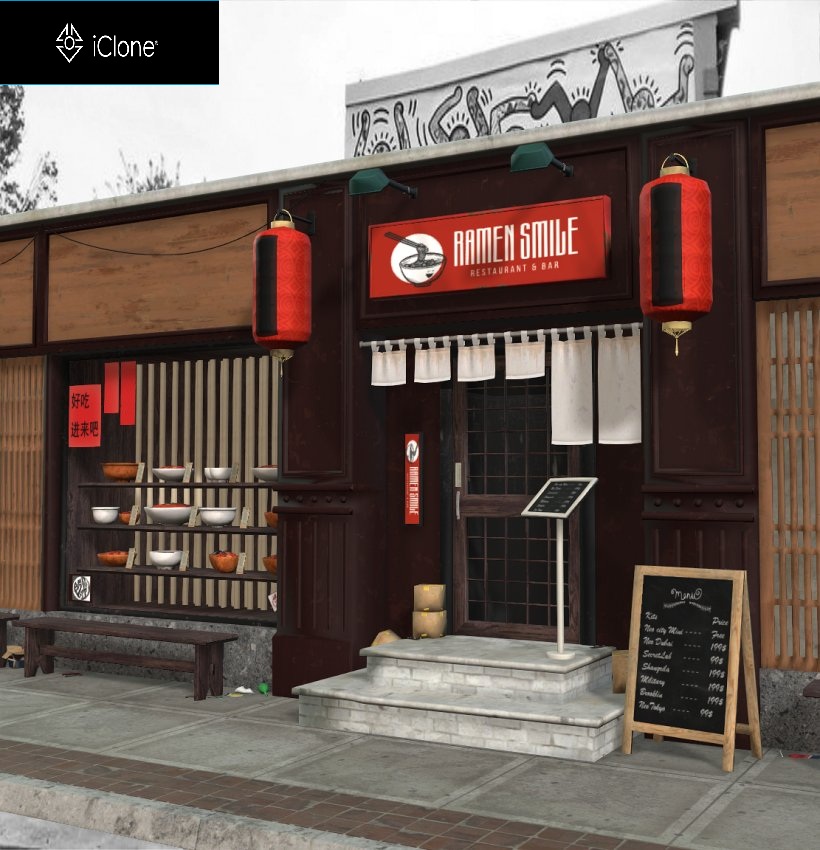 16_Ramen Smile_Restaurant&Bar 2025 - Free Daz 3D Models