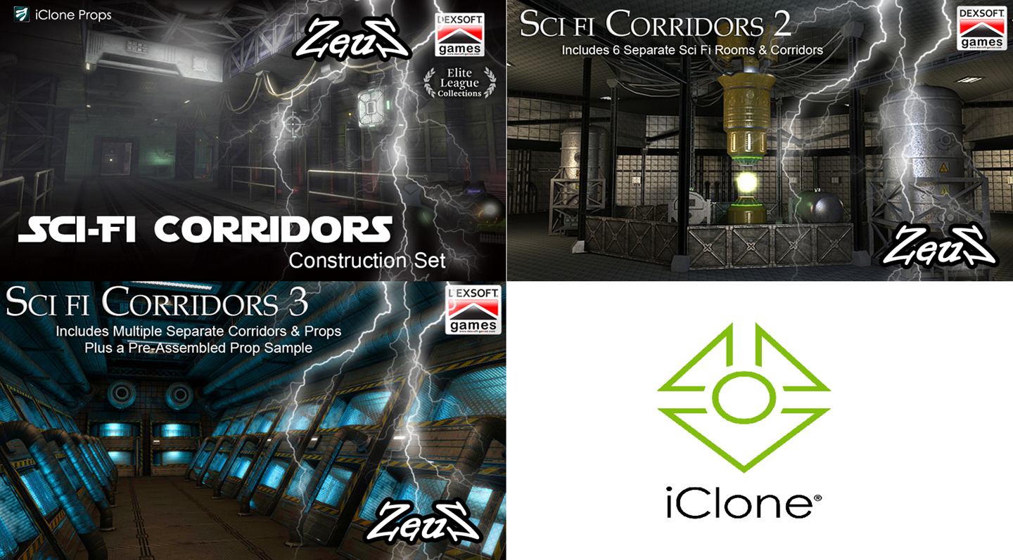 Iclone Prop Sci-Fi Corridors ALL 2025 - Free Daz 3D Models