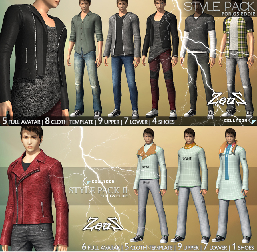 IClone Character Pack - G5 Eddie STYLE PACK I - II 2026 - Free Daz 3D ...