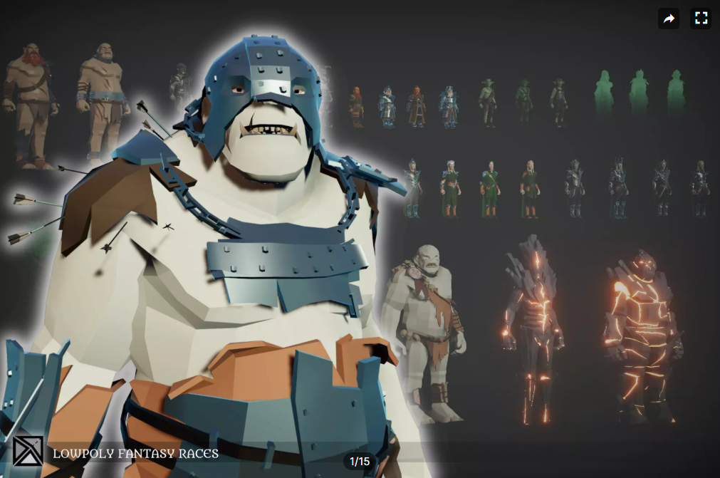 Lowpoly Fantasy Races - MEDIEVAL FANTASY SERIES [Request]
