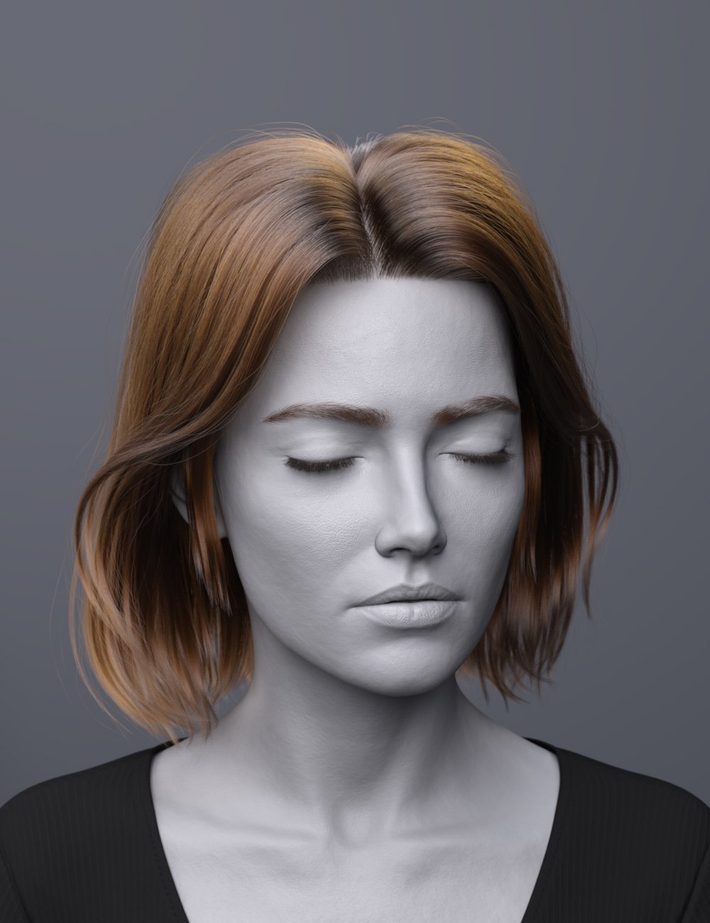 DForce FV Lifted Lob Hair For Genesis 9 2026 - Free Daz 3D Models