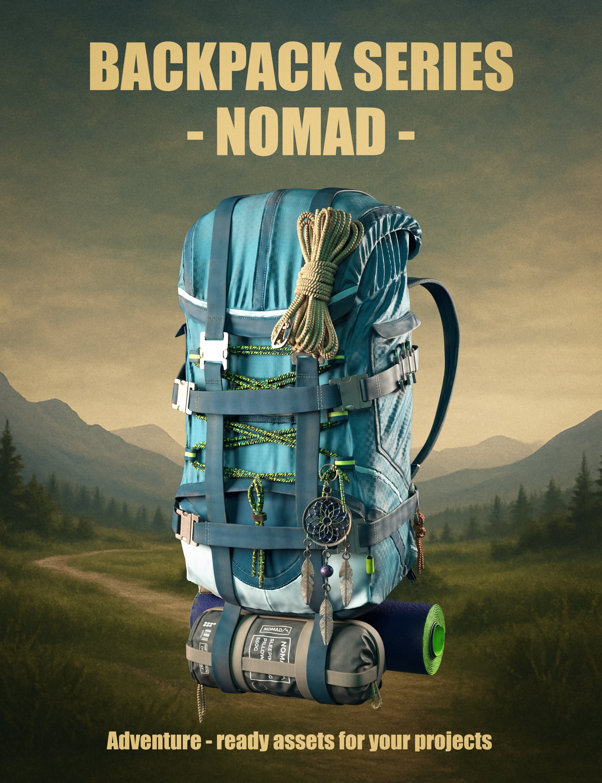Backpack Series HD Nomad 2025 - Free Daz 3D Models