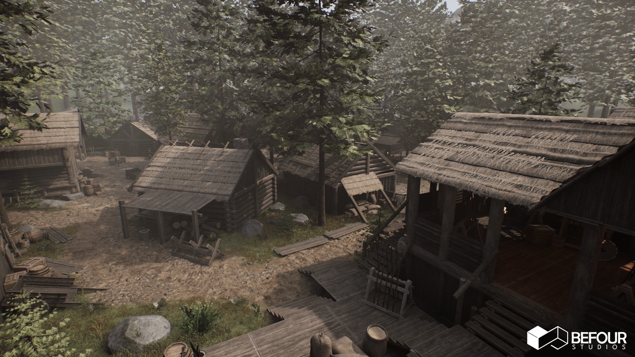 Medieval Nordic Village Environment UE5.0 2026 - Free Daz 3D Models