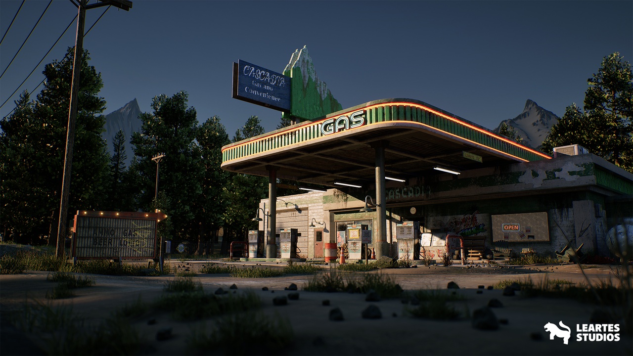 The Gas Station Environment UE5.3 2025 - Free Daz 3D Models