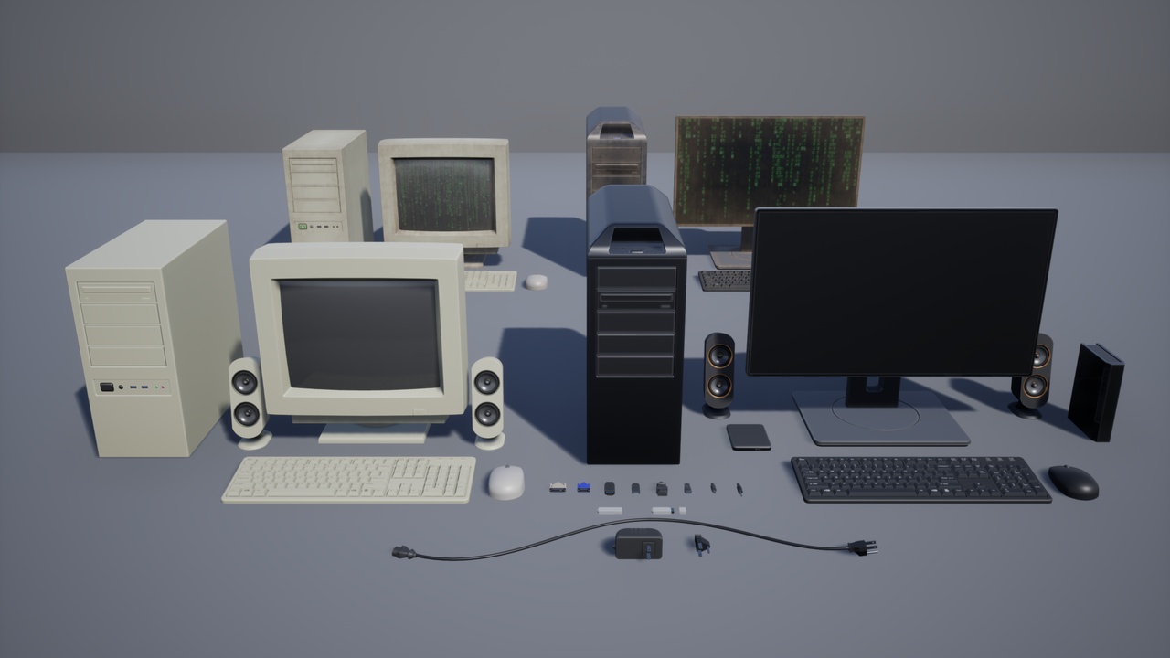 HB Computers Pack UE4.20 2025 - Free Daz 3D Models