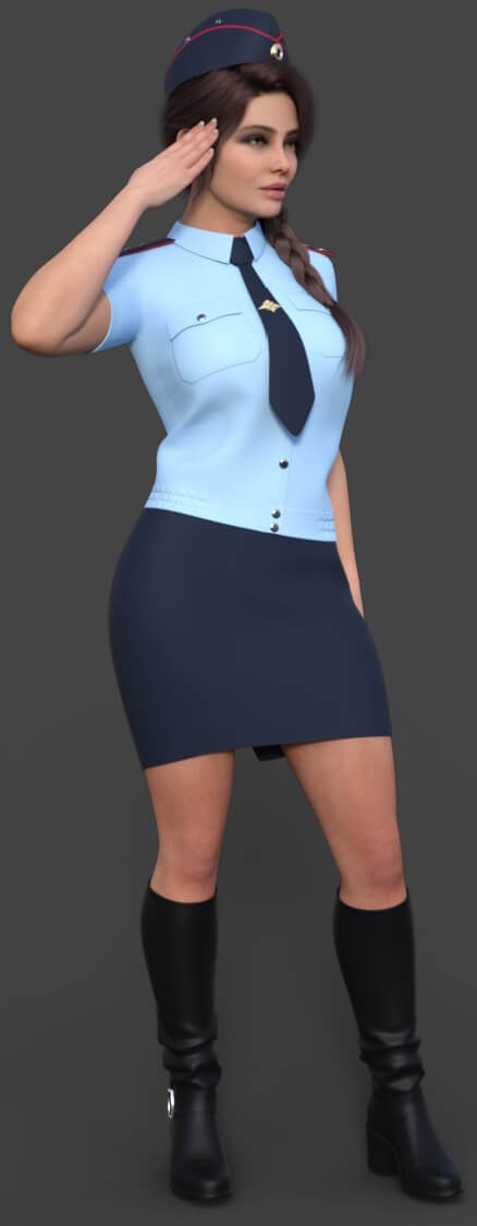 DForce Russian Police Uniform For GF9 2025 - Free Daz 3D Models