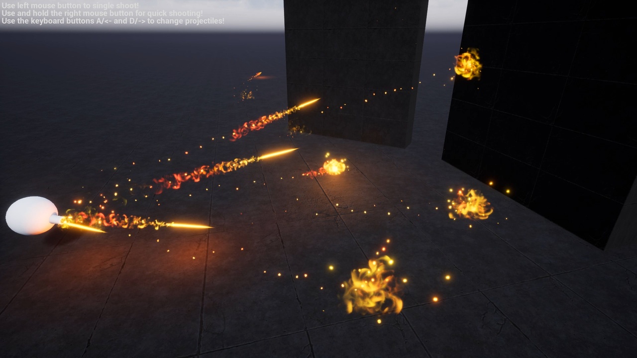 Niagara Projectiles Vol.1 UE4.25 2025 - Free Daz 3D Models