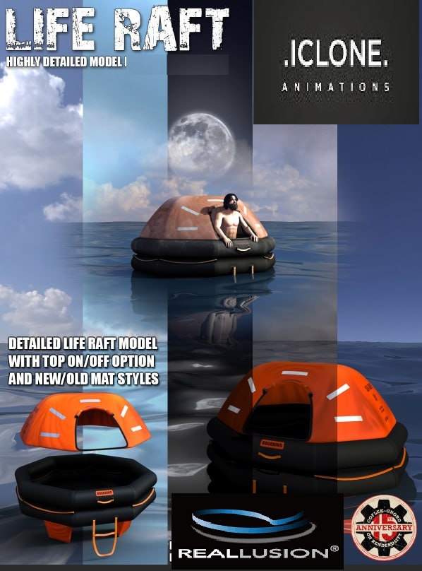 Life Raft (Iclone) 2025 - Free Daz 3D Models