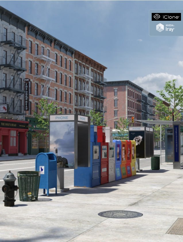 New York Street Props (Iclone) 2026 - Free Daz 3D Models
