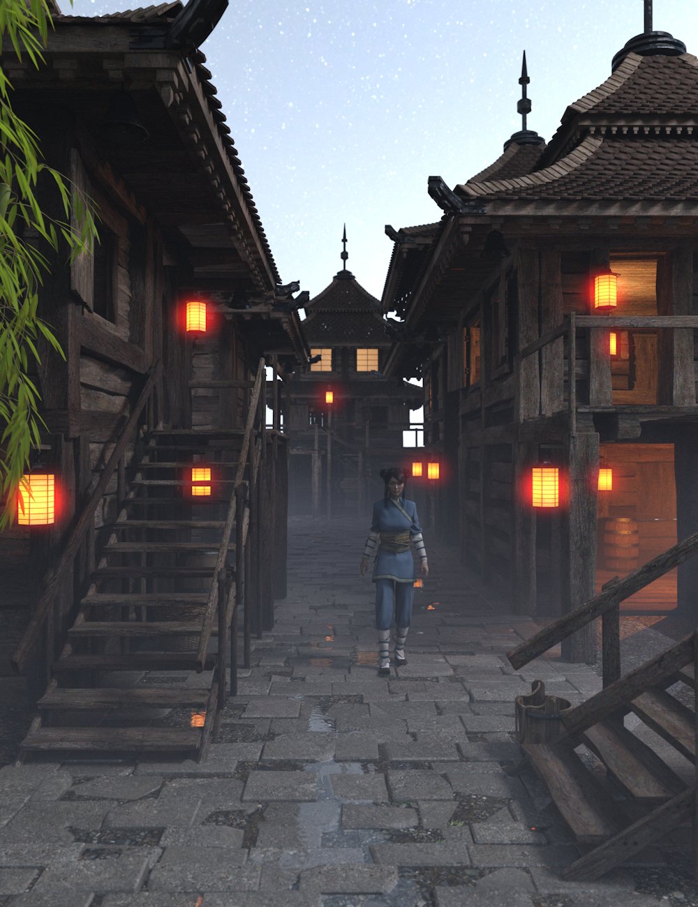 Feudal Japanese Houses 2 2026 - Free Daz 3D Models