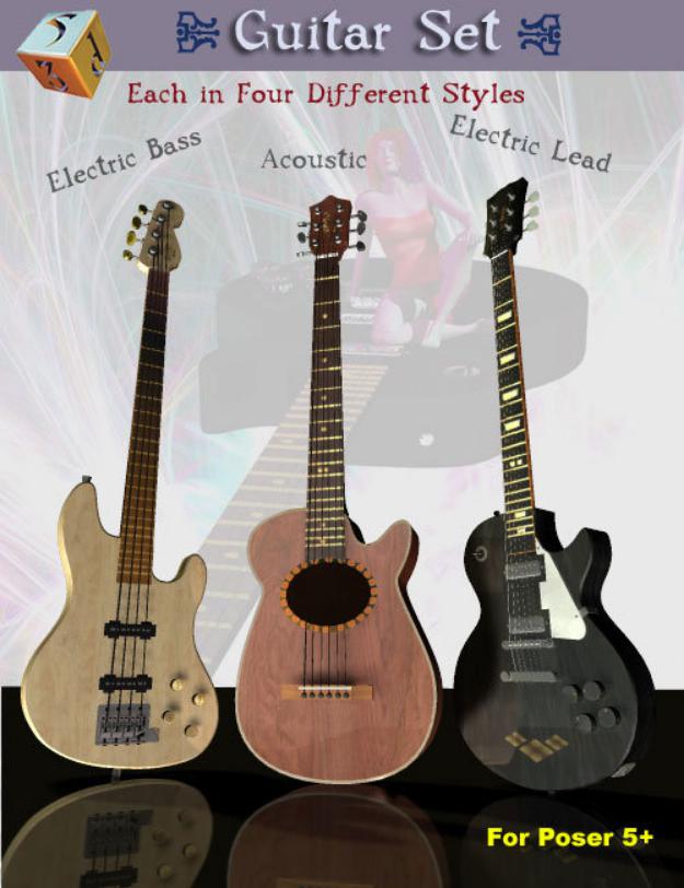 Guitar Set 2025 - Free Daz 3D Models