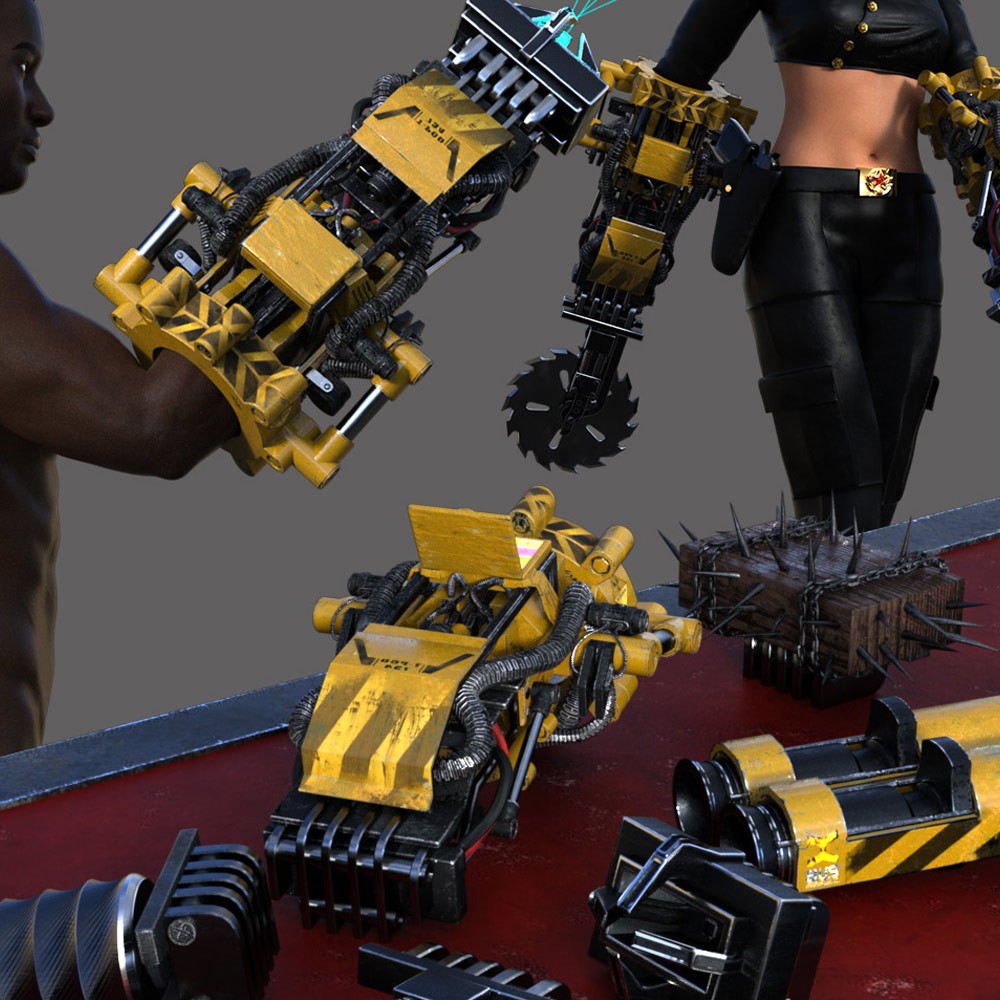 EXO Arm For G3F G3M G8F G8M 2025 - Free Daz 3D Models