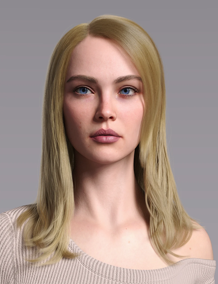 DForce Ellie Hair For Genesis 9 2025 - Free Daz 3D Models