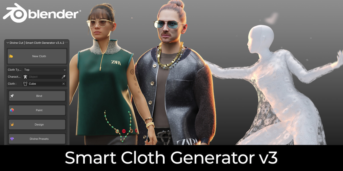 Divine Cut | Smart Cloth Generator V3 2026 - Free Daz 3D Models
