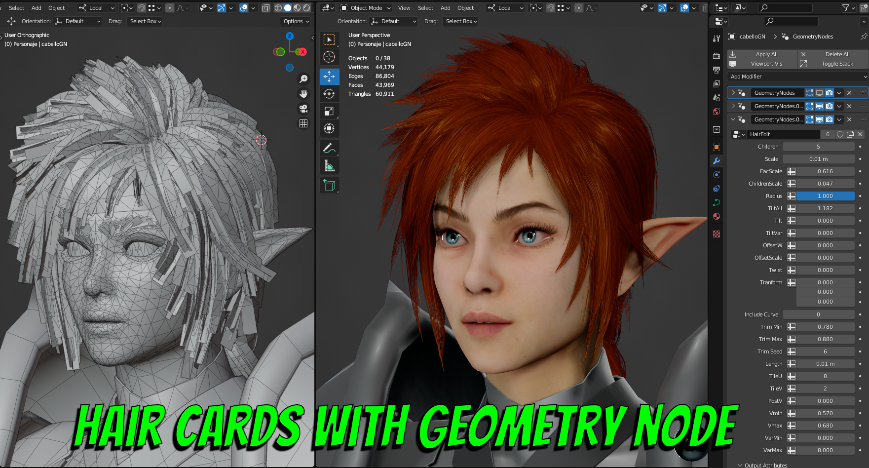 Hair GN Demo (FREE ON GUMROAD) 2026 - Free Daz 3D Models