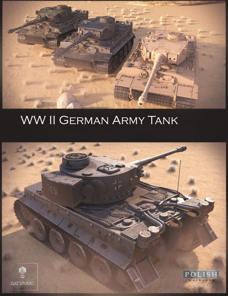 WW II German Tank [Repost] 2025 - Free Daz 3D Models