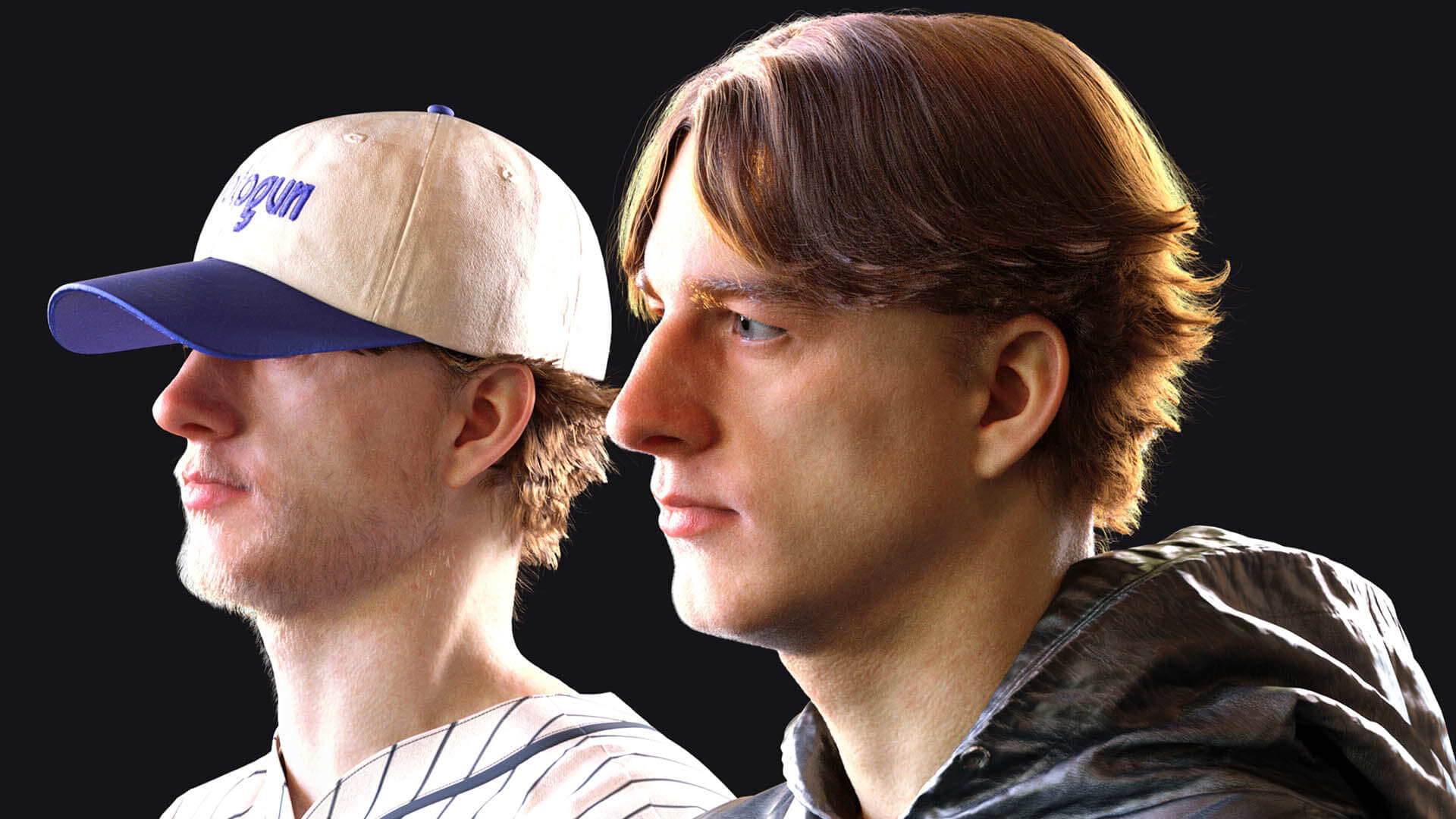 Curtains Hair And Baseball Cap For Genesis 9 2025 - Free Daz 3D Models