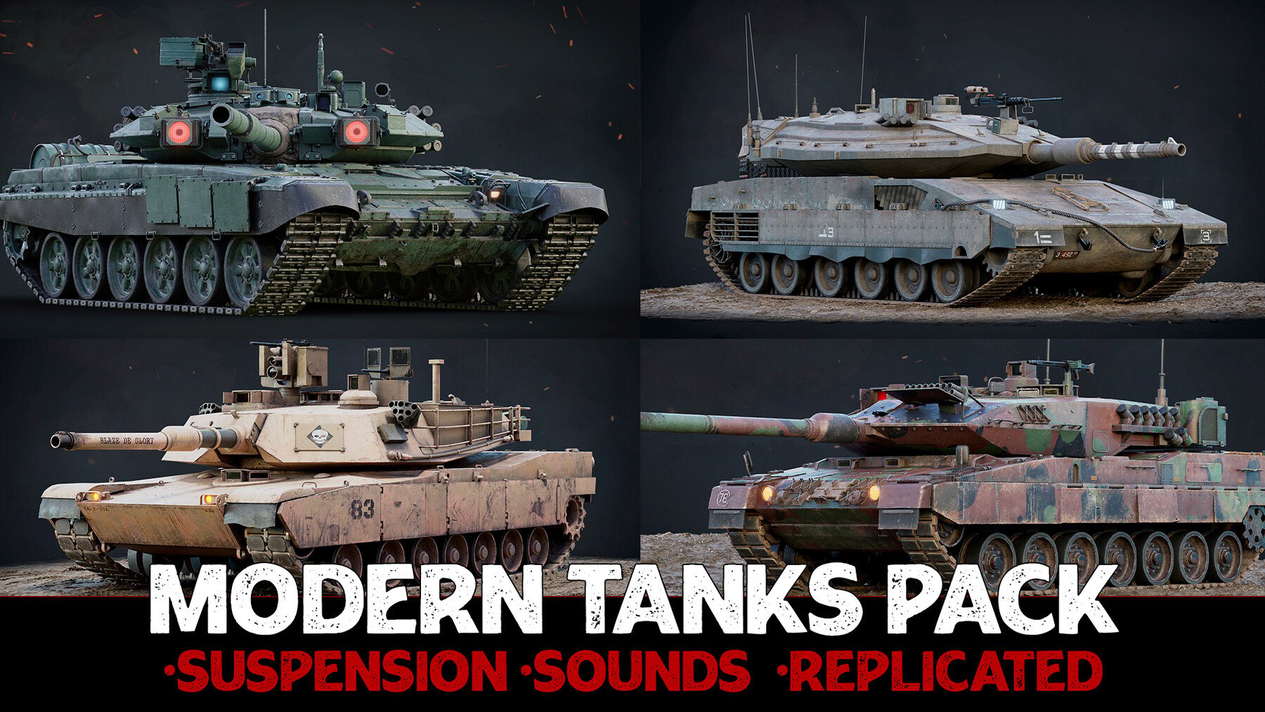 Modern Tanks A 4pk - Advanced Blueprint - Four Pack [UE] 2026 - Free ...