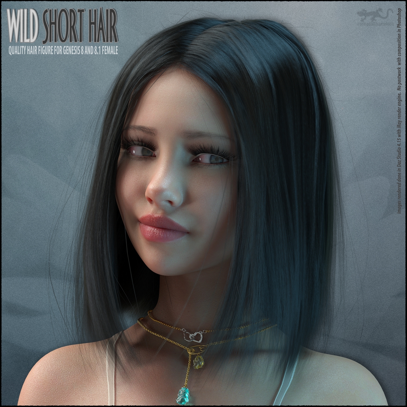 Wild Short Hair For Genesis 8 And 8.1 (Repost) 2025 - Free Daz 3D Models